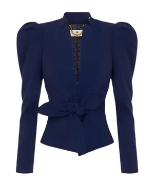 ELISABETTA FRANCHI Lightweight Crêpe Jacket With Bow