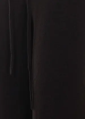 LISA YANG Wide-leg Knitted Trousers - Dark Brown