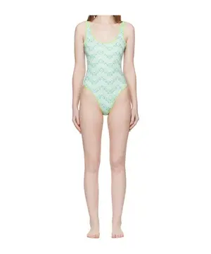 Casablanca Wavy Letter Pattern Swimsuit