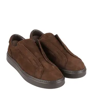 Hogan Round Toe Slip-on Sneakers - Black