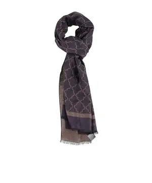 Emporio Armani Geometric Pattern Scarf - Black