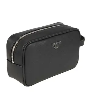 Emporio Armani Logo-plaque Zipped Wash Bag
