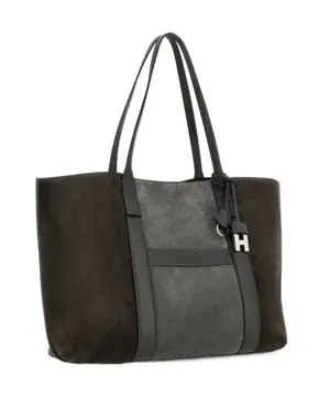 Hogan Script Shopping Bag Medium - Brown-grey