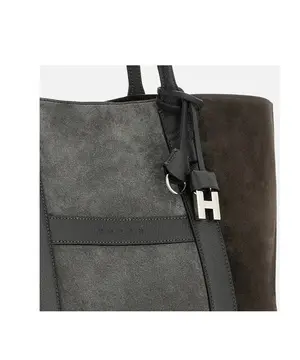 Hogan Script Shopping Bag Medium - Brown-grey