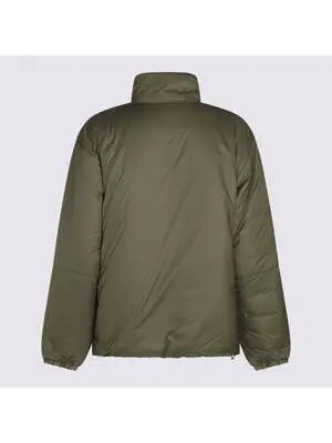 Miu Miu Miu Miu Down Jacket With Ripstop Fabric And Windproof Properties Forest Green