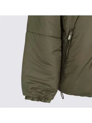 Miu Miu Down Jacket With Ripstop Fabric And Windproof Properties - Forest Green