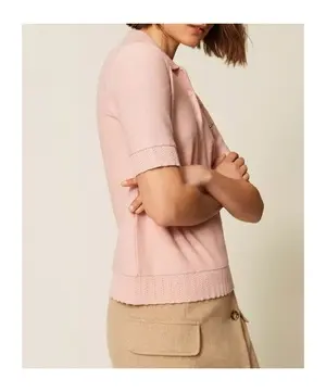 TWINSET Brooch-embellished Polo Shirt
