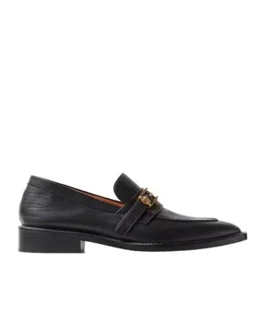 Versace Primo Leather Loafers With Medusa Hardware