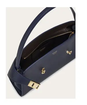 FERRAGAMO Hug East-west Shoulder Bag - Deep Navy Blue