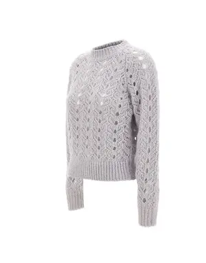 Eleventy Openwork Cable Knit Sweater