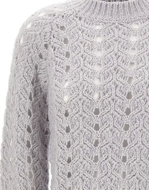 Eleventy Openwork Cable Knit Sweater