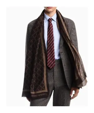 Emporio Armani Geometric Pattern Scarf