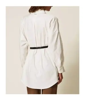 TWINSET Belted Poplin Shirt