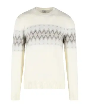 Eleventy Long Sleeve Knitwear With Geometric Pattern