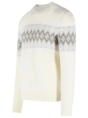 Eleventy Long Sleeve Knitwear With Geometric Pattern