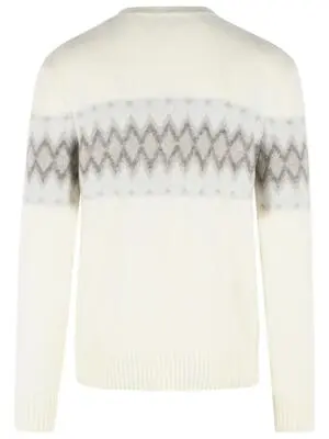 Eleventy Long Sleeve Knitwear With Geometric Pattern