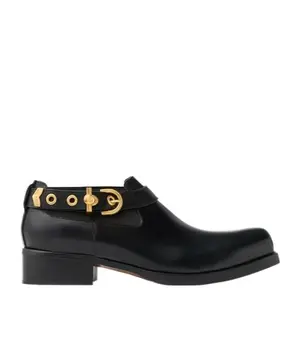 Versace Orlando Leather Chelsea Boots With Medusa Buckle