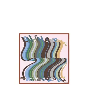 Longchamp L'arc-en-ciel Silk Scarf 70 - Cognac