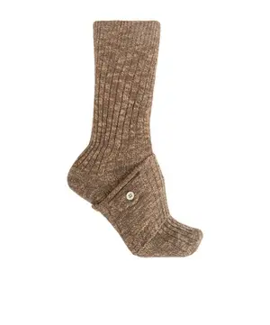 Dsquared2 Ribbed Logo Crew Socks - Beige