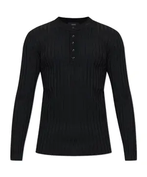 Amiri Long-sleeve Knit Top - Black