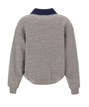 Polo Ralph Lauren Long Sleeve Sweatshirt With Polo Collar - Grey