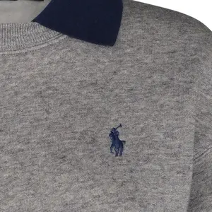 Polo Ralph Lauren Long Sleeve Sweatshirt With Polo Collar - Grey