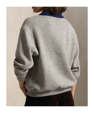 Polo Ralph Lauren Long Sleeve Sweatshirt With Polo Collar - Grey