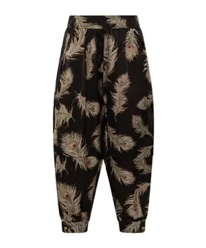 Zimmermann Feather Print Relaxed Fit Pants