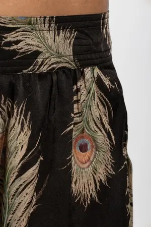 Zimmermann Feather Print Relaxed Fit Pants