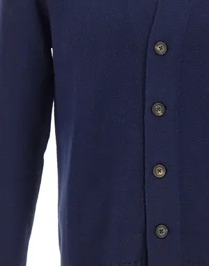 Eleventy Long-sleeved Cardigan With Contrasting Piping
