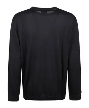 Emporio Armani Long-sleeved Crewneck Jumper - Blu Navy