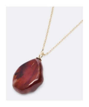 Victoria Beckham Ambra Gold-plated Resin Pendant Necklace