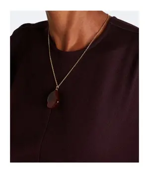 Victoria Beckham Ambra Gold-plated Resin Pendant Necklace