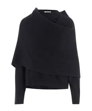 DARKPARK Addison Draped Knitted Top - Black