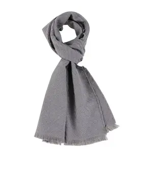 Emporio Armani Frayed Edge Scarf - Gray