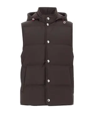 Eleventy Hooded Down Vest - No