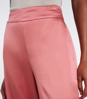 JOSEPH Dijon Silk Satin Wide-leg Pants
