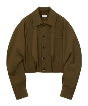 Loewe Cotton And Silk Cropped Jacket