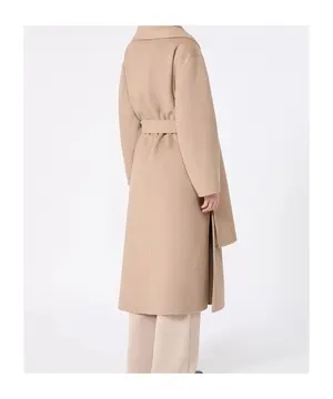 Max Mara Double Wool And Cashmere Robe Coat - Clay