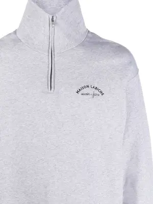 Maison Labiche Half-zip Logo Sweatshirt