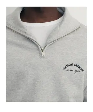 Maison Labiche Half-zip Logo Sweatshirt