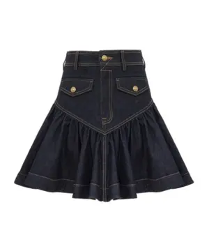 Zimmermann Denim Frill Mini Skirt
