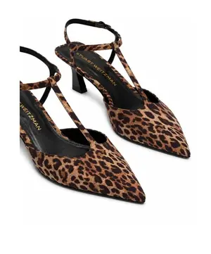 STUART WEITZMAN Vinnie T-strap Pump - Leopard