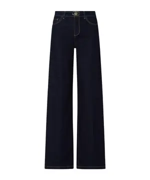 Liu Jo Wide-leg Jeans With Logo Detail - 7s000