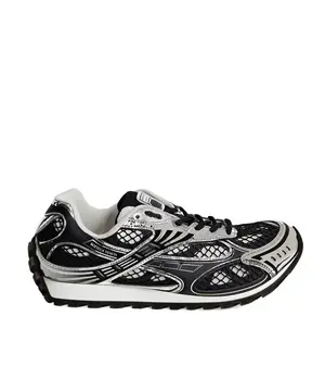 Bottega Veneta Orbit Lace-up Sneakers - Black/silver