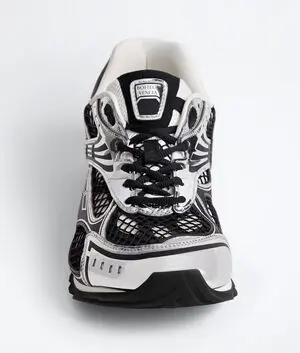 Bottega Veneta Orbit Lace-up Sneakers - Black/silver