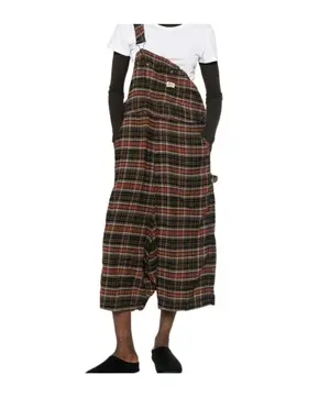 R13 Plaid Overalls