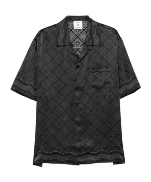 Casablanca Radiating Monogram Silk Shirt