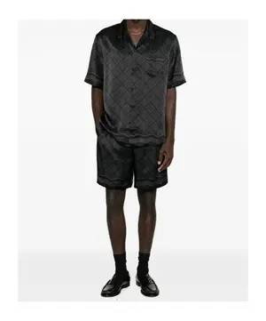 Casablanca Radiating Monogram Silk Shirt