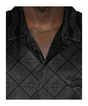 Casablanca Radiating Monogram Silk Shirt